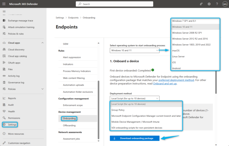 MS Defender for Endpoint (MDE) Onboarding Method Overview