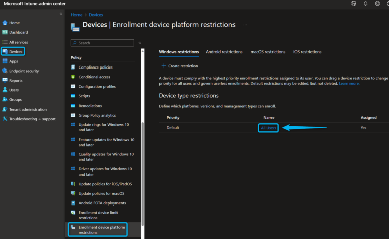 How to disable personal device enrollments in Microsoft Intune