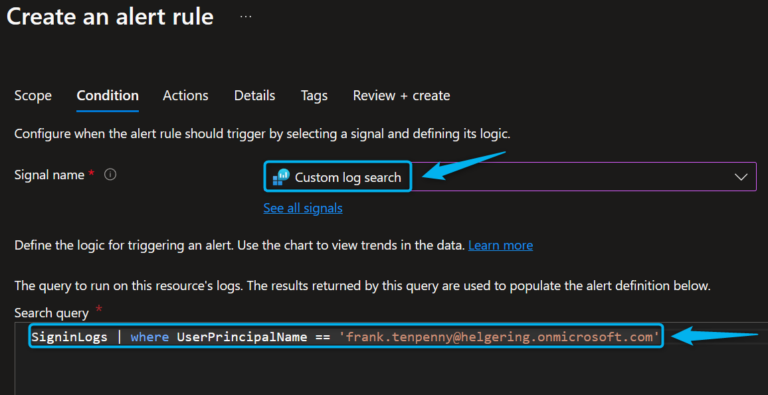 How to configure a break glass account and alert on sign-in